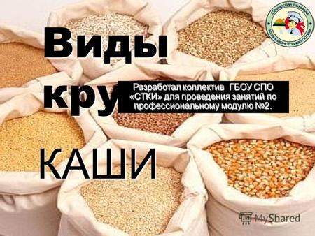 Презентация на тему: "Виды круп КАШИ Разработал коллектив ГБОУ СПО ...