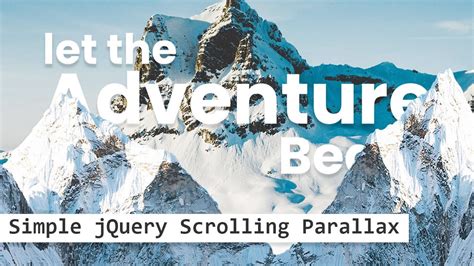 Parallax Scrolling Effects | Html CSS & jQuery - YouTube
