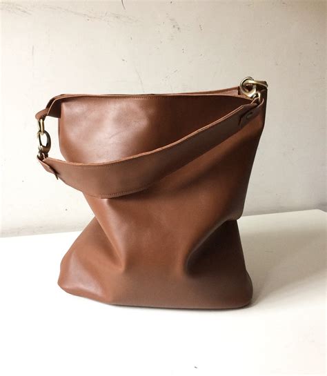 Borsa pelle fatta a mano Borsa in pelle marrone morbida - Etsy Italia