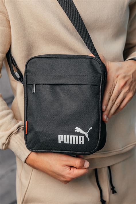 Купить Барсетка мужская Puma черная | Мессенджер тканевый Пума | Сумка ...
