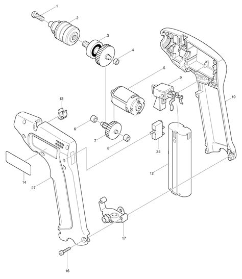 6010D - Elektronarzędzia akumulatorowe - Części Makita - Części ...