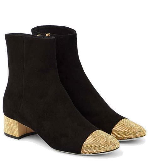 Rene Caovilla Embellished suede ankle boots Rene Caovilla