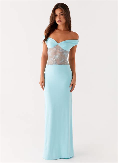 Infatuation Lace Maxi Dress - Turquoise – Peppermayo