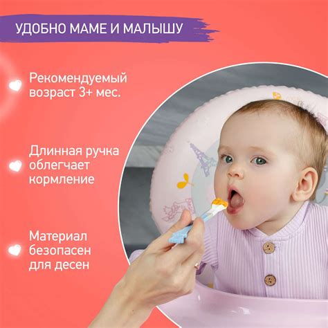 Набор ложек ROXY-KIDS для первого прикорма bunny cook цвет голубой ...