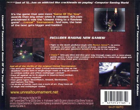 Unreal Tournament (Game of the Year Edition) (English) (CD-ROM) : Free ...