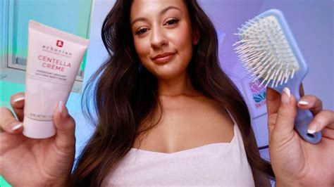 ASMR POV Friend Pampers You To SLEEP Skincare, Brows & Hair Personal Attention - YouTube