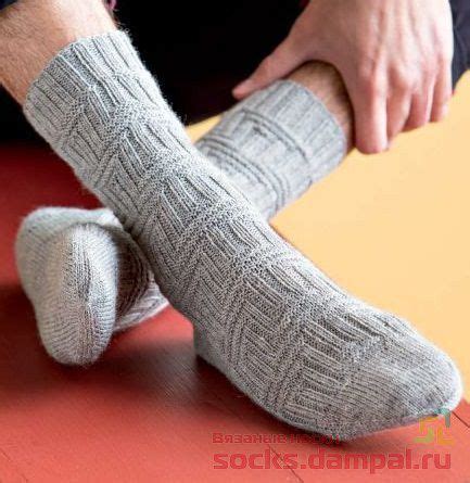 Носки с аранами "Зимние узоры". Авторская работа | Вязание, Носки ...