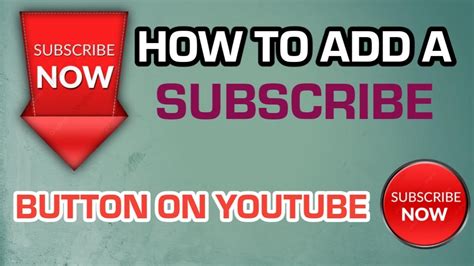 How to add a subscribe button on youtube Tutorial - YouTube