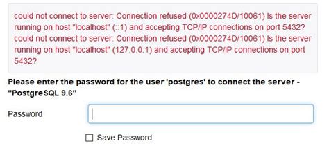 windows 10 - Connection to postgresql failed - Stack Overflow