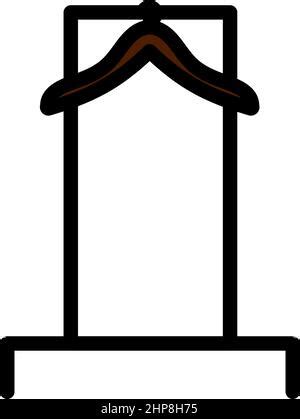 Hanger rail icon. White background with shadow design. Vector illustration Stock Vector Image ...