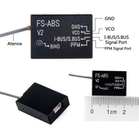 Buy 2.4GHz 8CH Flysky FS A8S Receiver Module V2 at Low Price | Robu