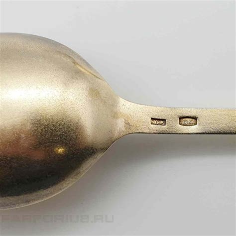 Набор серебряных чайных ложек, 6 штук, Серебро, 875, Позолота, эмаль