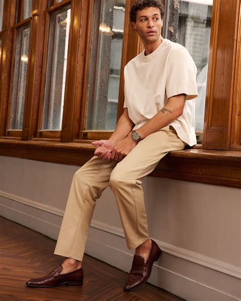 JAMONE Tan Embossed Loafer | Men's Slip-On Penny Loafer – Steve Madden