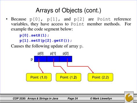 PPT - COP 3330: Object-Oriented Programming Summer 2007 Arrays and Strings in Java – Part 1 ...