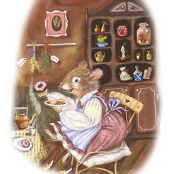 Иллюстрация МЫШКА В НОРКЕ в стиле детский | Illustrators.ru