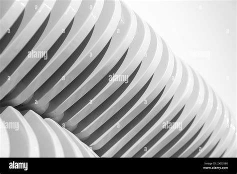 Abstract photo background with geometric pattern of parametric white structure, contemporary ...