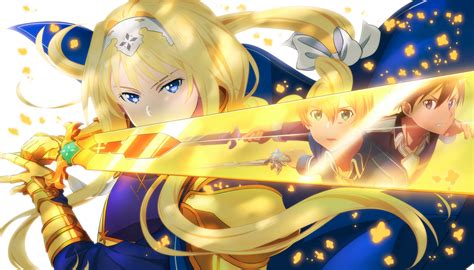 Sword Art Online Alicization HD Wallpaper: Alice, Eugeo, and Kirito by FCC