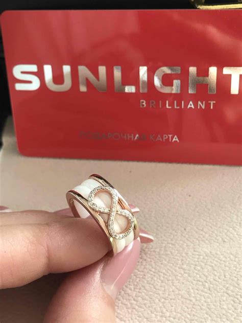 Керамическое кольцо с керамикой и фианитами SUNLIGHT: серебро 925 пробы ...