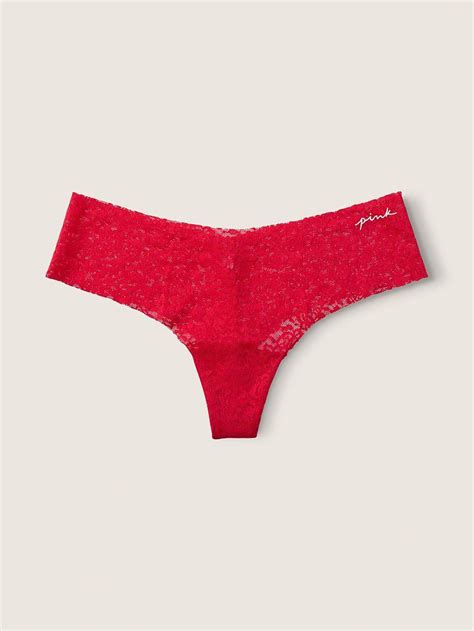 Мереживні трусики тонг PINK NO-SHOW LACE THONG Panty 205361QD4 купити ...