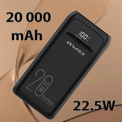 Портативная батарея повербанк Power bank Awei P І69 20000mAh пауэрбанк ...