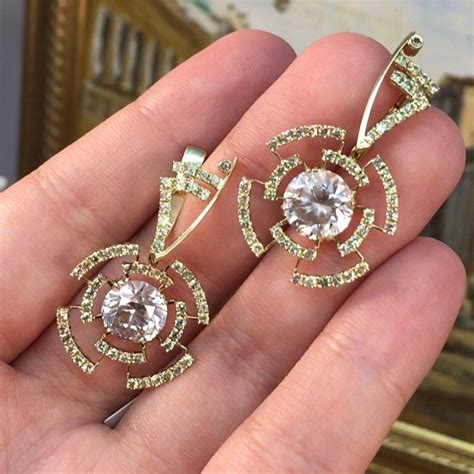 Ювелирная компания "Антал". Серьги с цирконами. | Earrings, Jewelry ...